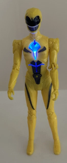 BANDAI POWER RANGERS Movie Yellow Ranger Light Up Chest 5” Action ...