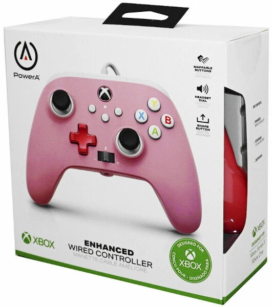 XBOX SERIES X Power A Enhanced Wired Controller Pink (rosa) (xbone/pc ...