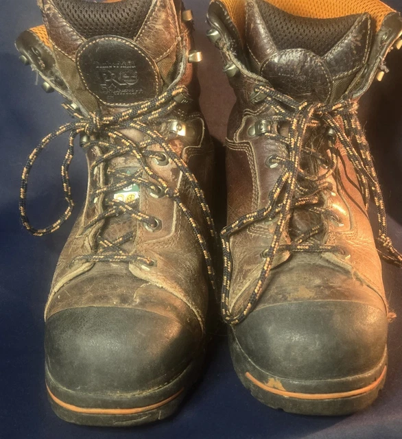 TIMBERLAND PRO ENDURANCE 6″ Steel Toe Work Boots Brown Men’s US 6W $55. ...