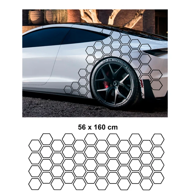Car Camouflage Kit Solid Hexagon Honeycomb Side Stickers Decals
