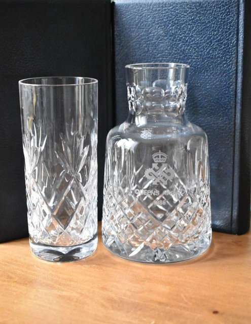 STUART CRYSTAL &QUEENS Award 1986" Decanter And Mismatched Glass Carafe ...
