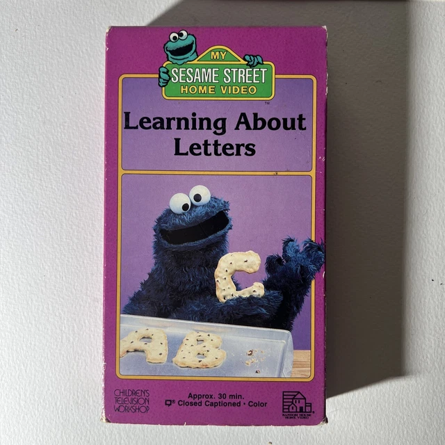 SESAME STREET LEARNING About Letters (VHS, 1986) vintage original ...