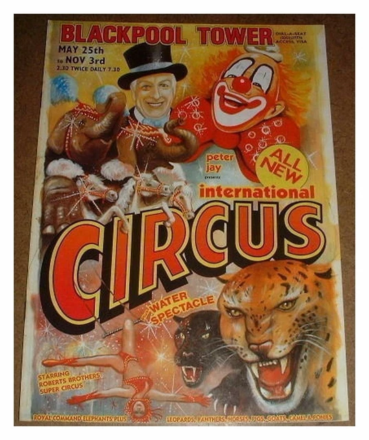 PROGRAMME CIRQUE/CIRCUS PROGRAM English 1990 Blackpool Tower Super ...