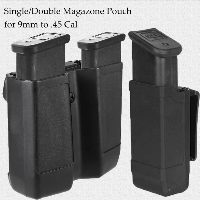 TACTICAL DOUBLE STACK Mag Holder Single/Dual Magazine Holster for 9mm ...