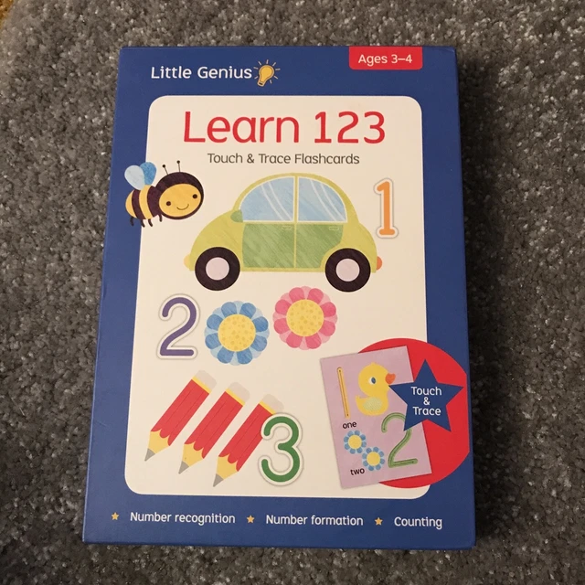 LITTLE GENIUS LEARN 123, Touch & Trace Flashcards, Flashcards, Learning ...