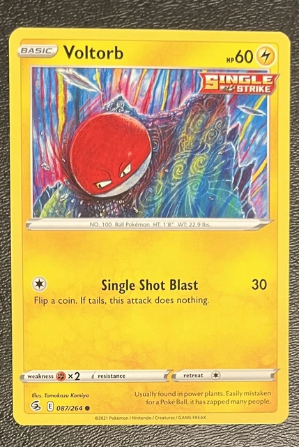 POKÉMON JCG VOLTORB Fusion Strike 087/264 carte commune régulière ...