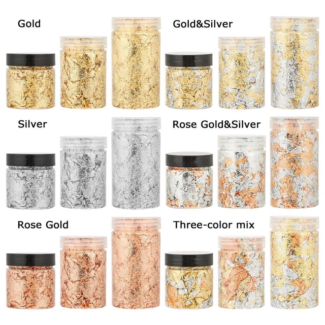 JEWELRY MAKING TOOL Resin filler Gold Leaf Flake Gold Foil Filling ...