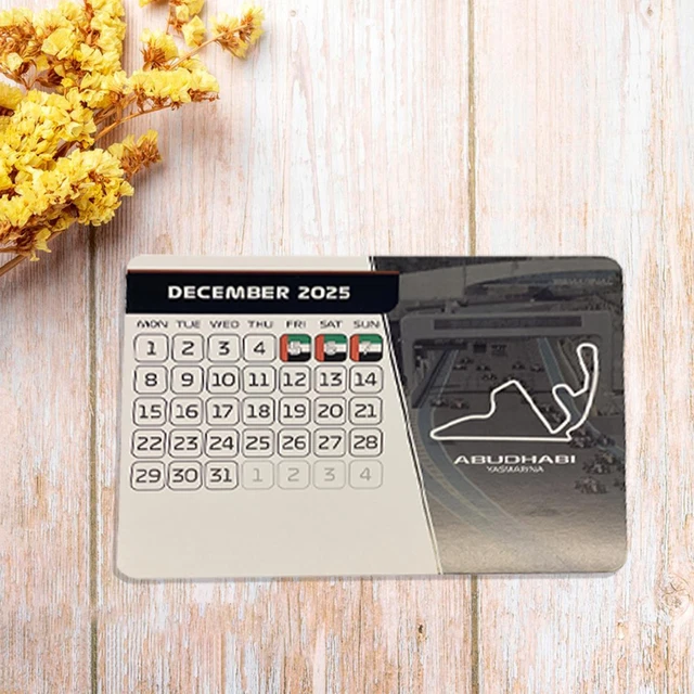 2025 FORMULA 1 Competition Calendar Paper Cards for Home Office Cabinet ...