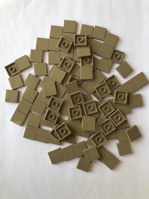 LEGO NEW 100 2x2 Dark Tan Flat Tile With Groove 3068 £10.60 - PicClick UK