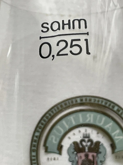 BIERGLAS &MAURITIUS PILSNER feinherb“ 0,25 l, von Sahm, aus Sammlung ...