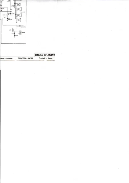 SERVICE SCHEMA-SCHALTPLAN POUR Sharp GF-6060 EUR 6,48 - PicClick FR