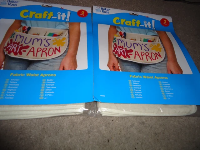 GREMBIULI VITA IN Tessuto Baker Ross Craft It Nuovissimi Confezioni Da ...