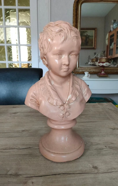 BUSTE ANCIEN EN platre peint - Enfant EUR 30,00 - PicClick FR
