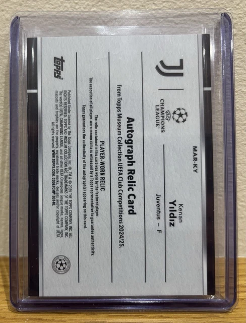 2024-25 TOPPS MUSEUM Collection Kenan Yildiz AUTO PATCH Relic /99 ...