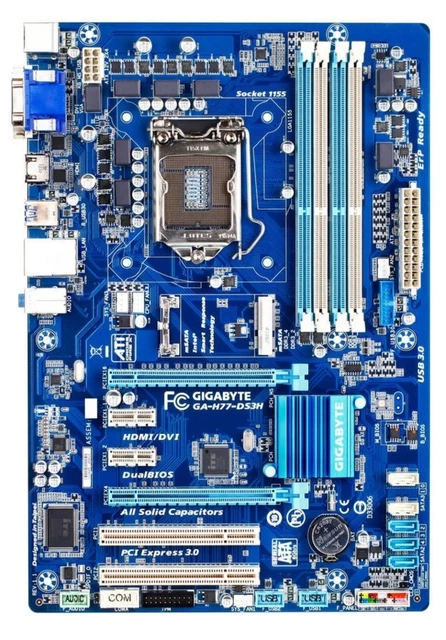 GIGABYTE MOTHERBOARD GA-H77-DS3H Socket 1155 DDR3 Intel H77 EUR 101,97 ...