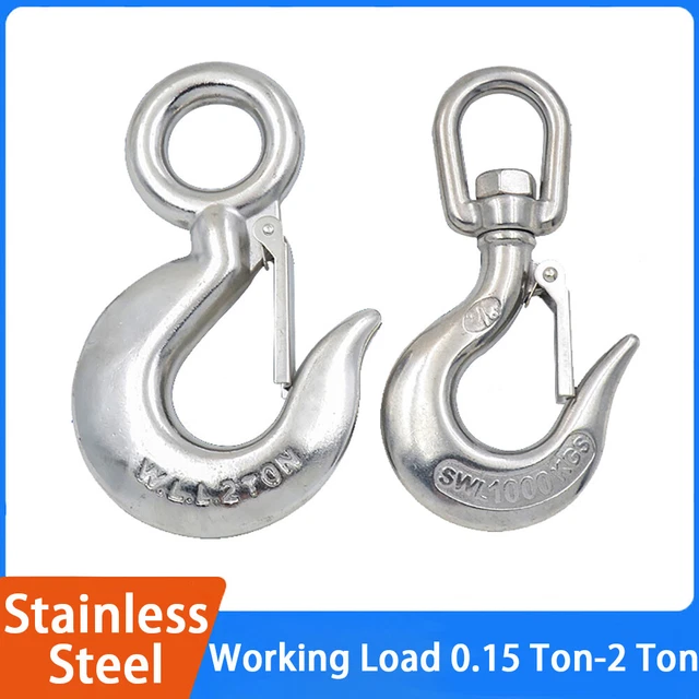 STAINLESS STEEL LIFTING Clevis Sling Hook,Swivel Lifting Hook, 150kg ...