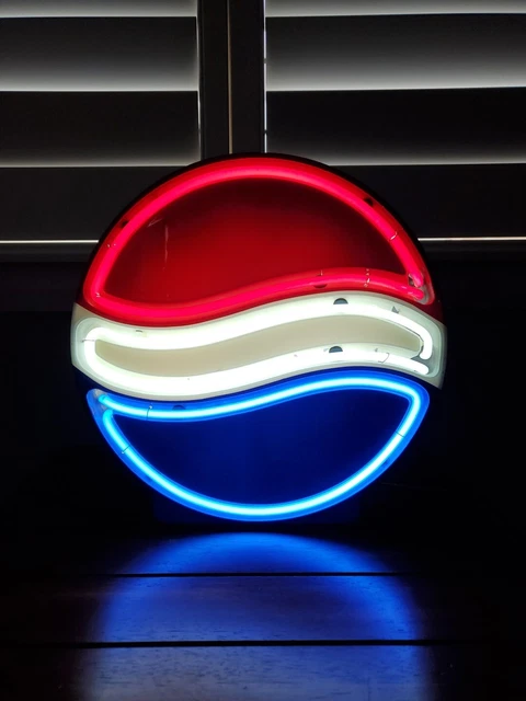 PEPSI COLA SODA Drink Poster Store Club Silicone LED Neon Sign Light 12 ...