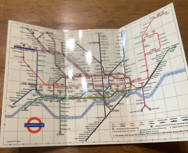 1967 LONDON UNDERGROUND - Diagram Of Lines and Station Index - Pocket ...