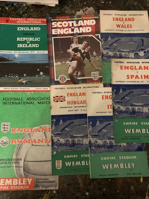 COLLECTION OF ENGLAND International Football Programmes Football ...