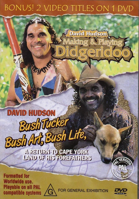 DAVID HUDSON DVD Making & Playing Didgeridoo / Bush Tucker Bush Art ...