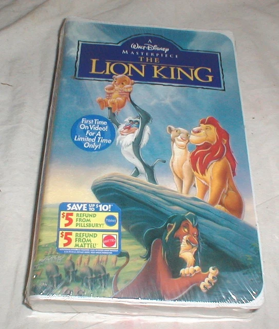 WALT DISNEY'S MASTERPIECE THE LION KING VHS Tape SEALED Never Opened ... WALT DISNEY'S MASTERPIECE THE LION KING VHS Tape SEALED Never Opened ...