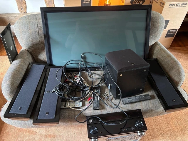 B&W 5.1 CHANNEL Wired Home Theatre Speaker System, Stereo RCA, Black £ ...
