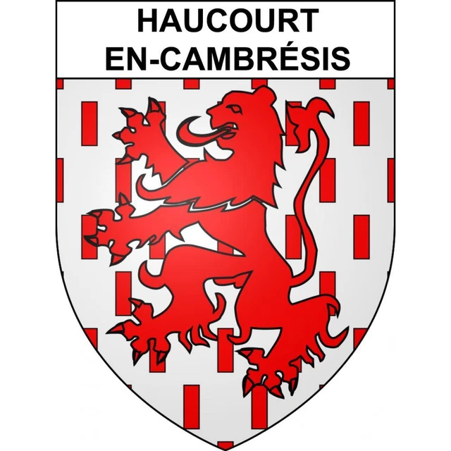 HAUCOURT-EN-CAMBRÉSIS 59 VILLE sticker blason écusson autocollant adhésif EUR 3,99 - PicClick FR