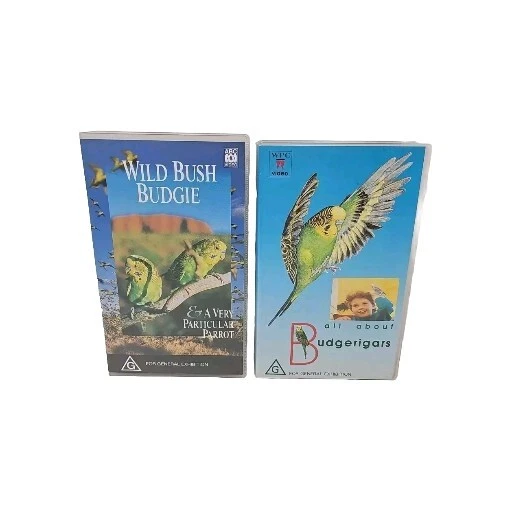 BUDGERIGAR AND GOLDEN Shouldered Parrot VHS Documentaries Set x 2 G ...