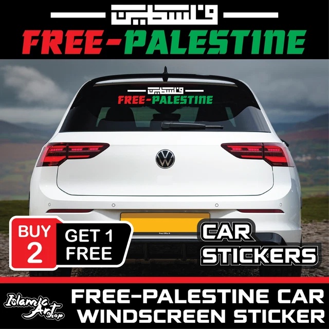 Free Palestine Flag Colour Car Sticker Window Windscreen Door Bonnet