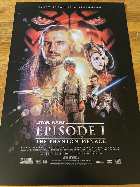 POSTER STAR WARS The Phantom Menace 430mm x 640mm size slightly larger ...
