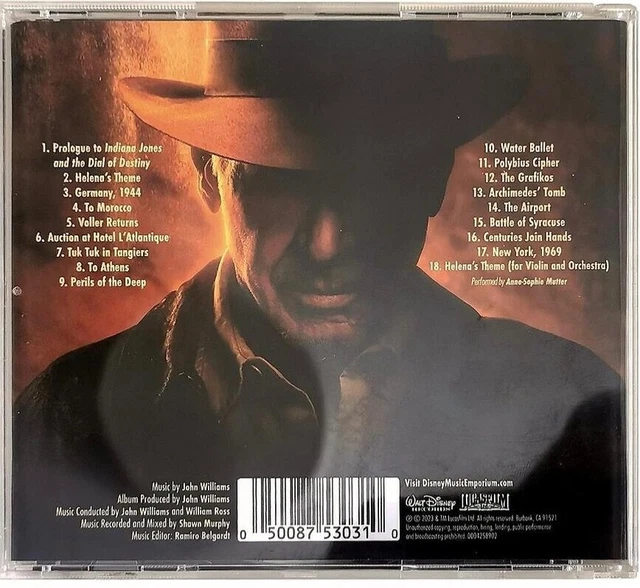 INDIANA JONES AND the Dial of Destiny. Cd Soundtrack. John Williams ...