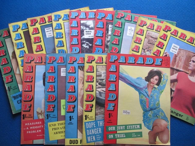 PARADE MAGAZINE - 1960's Glamour, Stories - Choose which issues you ...