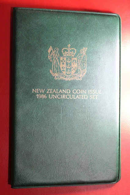 1986 NEW ZEALAND Cased Coin Set 1 Cent To One Dollar Kakapo #Gsa34 EUR ...