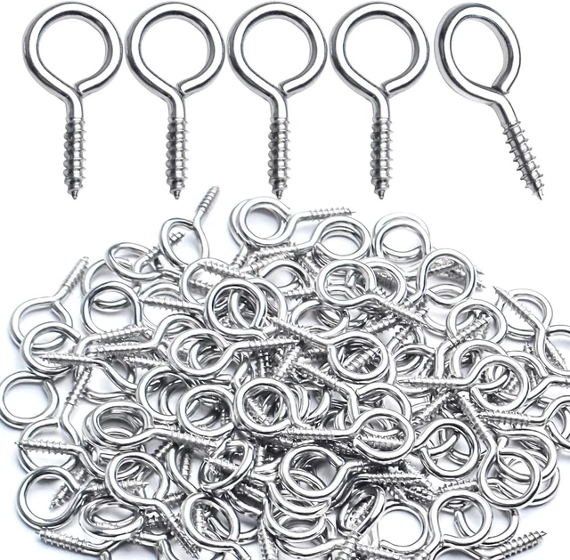 SILVER SMALL EYE Pin Screws, 100Pcs, M22, Eyebolt Head, Metal Material ...