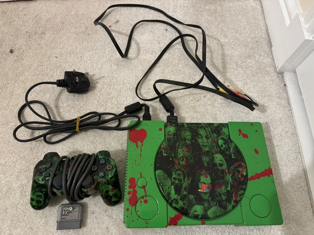 SONY PLAYSTATION 1 Console SCPH-7002 - Custom Painted Zombies. With 7 ...