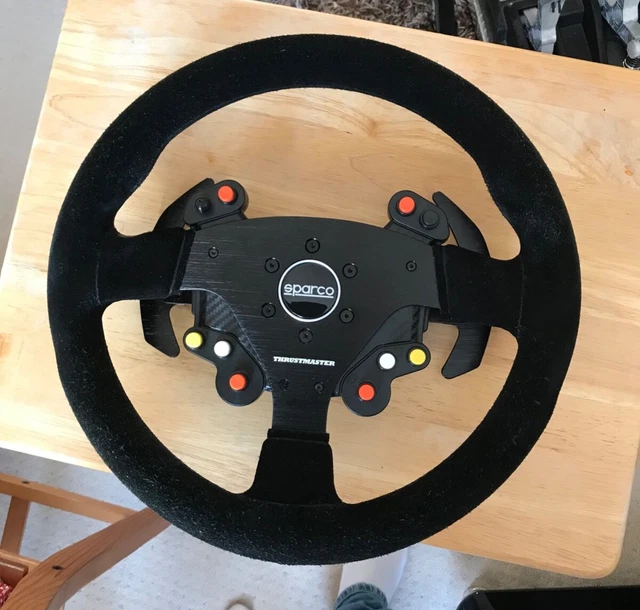 THRUSTMASTER RALLY WHEEL Add-On Sparco R383 Mod, Used but in good ...