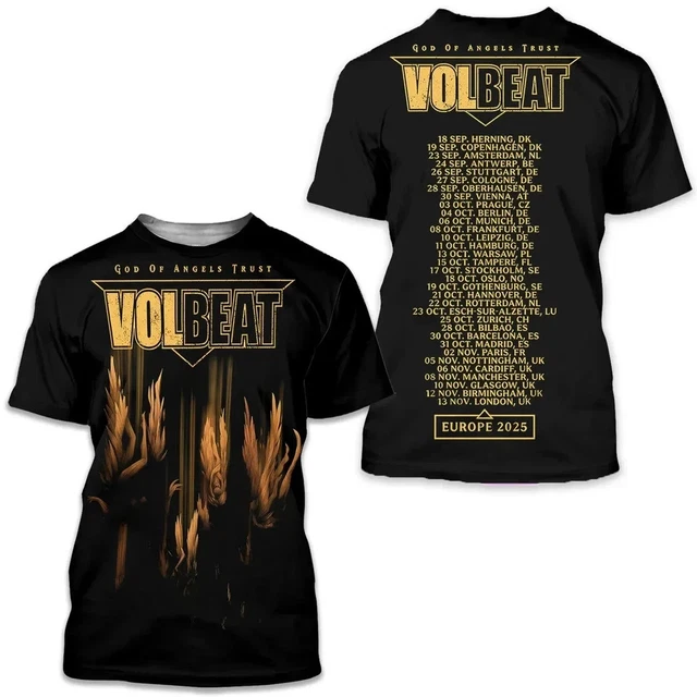 VOLBEAT GOD OF Angels Trust Europe 2025 Tour 3D T-Shirt UB177 £25.50 ...