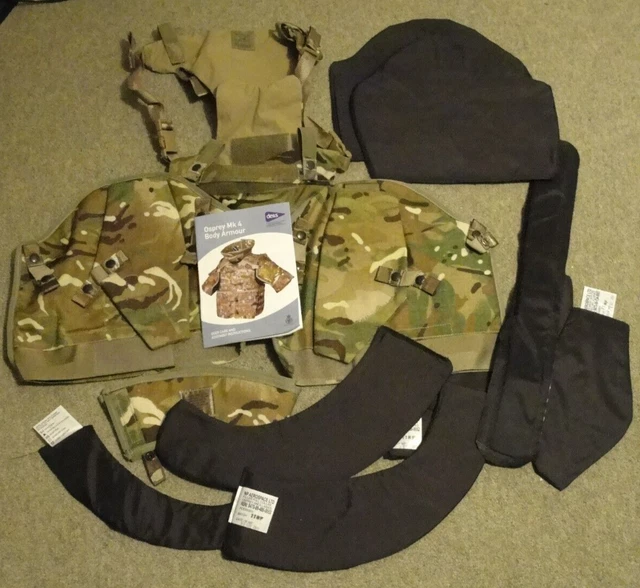 BRITISH ARMY OSPREY MK 4 Body Armour different parts (see photos) £65. ...