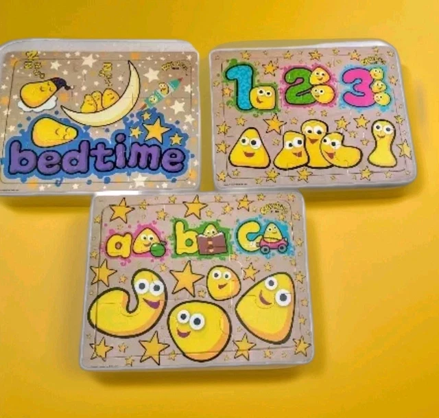 CBEEBIES 9 PIECE wooden tray jigsaws X3 All complete And Brand New ...