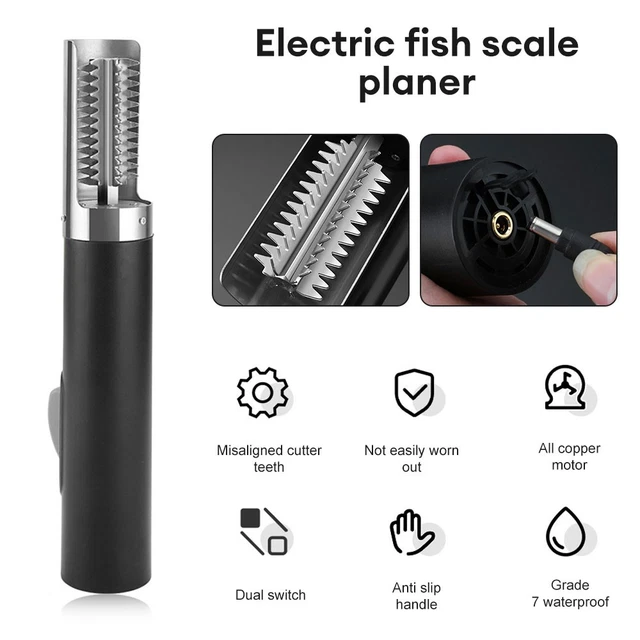 ELECTRIC FISH SCALER Remover Cordless Fish Scale Scraper Portable ...