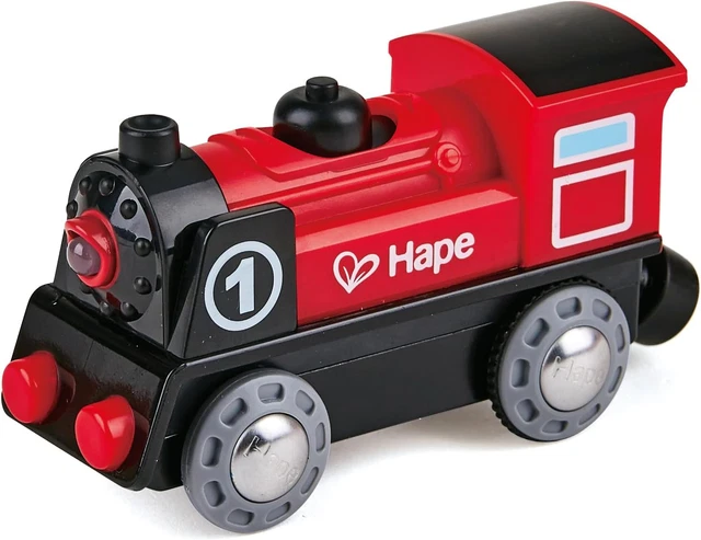 HAPE BATTERY POWERED Train Engine No. 1 Red and Black for Ages 3+ £13. ...