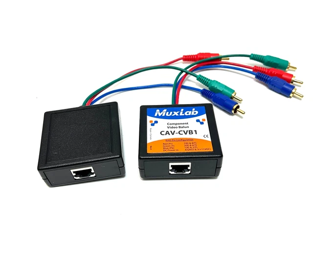 SET OF 2 MuxLab Componet Video Balun CAV-CVB1 RJ45 Pin Componet to Ethernet £13.59 - PicClick UK
