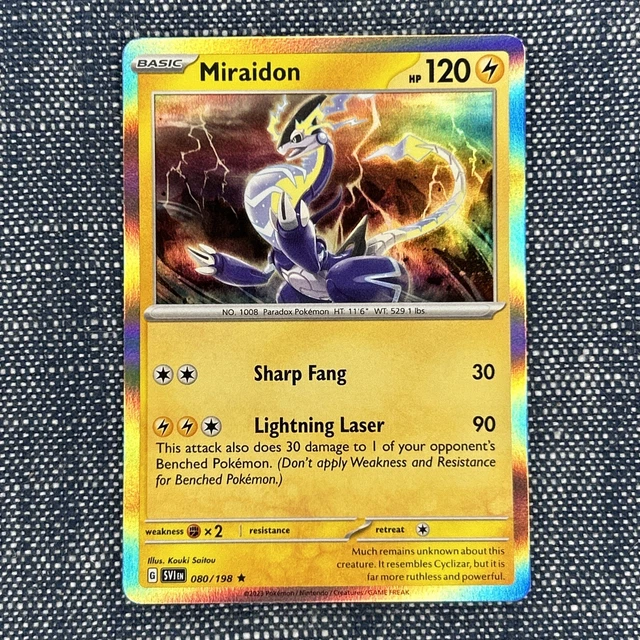 POKÉMON TCG MIRAIDON Scarlet & Violet Base Set 080/198 Holo Rare $3.00 ...