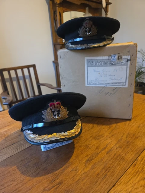 TWO WW2 ROYAL Navy Commander Caps £625.00 - PicClick UK