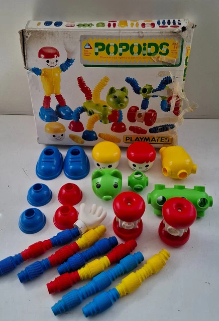 VINTAGE TOMY POPOIDS Bendy People Animals Wheels 1980’s Toy - 32 Pieces ...