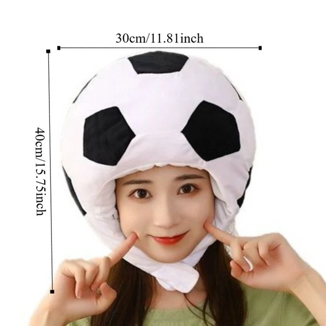 FUNNY CARTOON HEADGEAR Cap Soft Plush Headgear Football Headgear ...