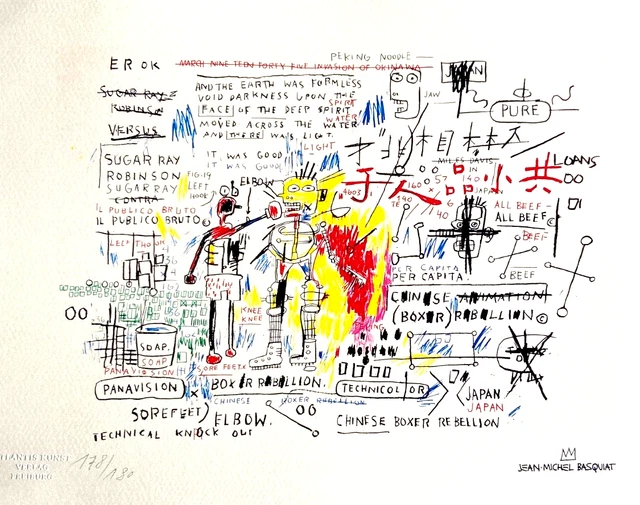 JEAN-MICHEL BASQUIAT LITHOGRAPH (mark rothko JACKSON Pollock @ Jasper ...
