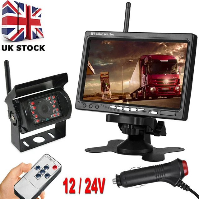 FOR TRUCK RVS Caravan Camper Wireless Rear View Reverse Camera 7" HD ...