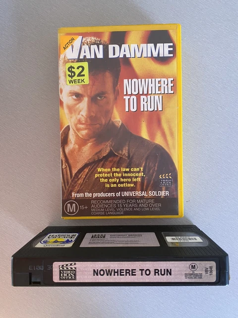 NOWHERE TO RUN VHS Big Box Ex Rental Action Thriller Video Tape Van ...