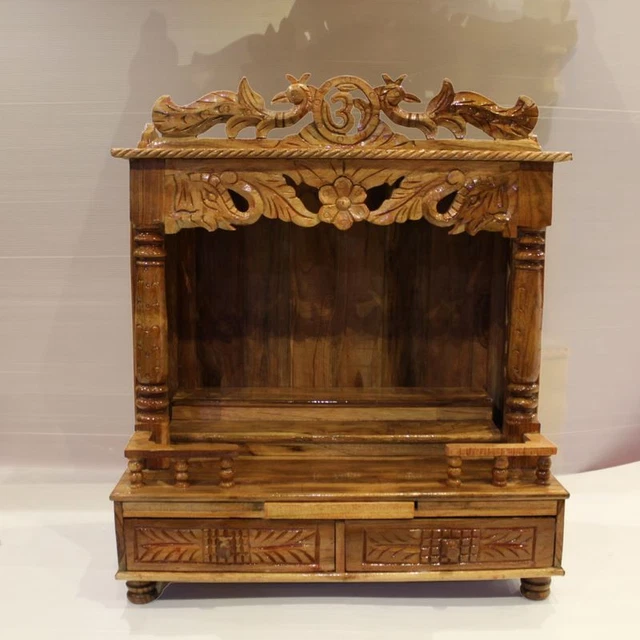 WOODEN TEMPLE,INDIAN HINDU Pooja Ghar,Mandir,Hand made temple,Mandir in ...